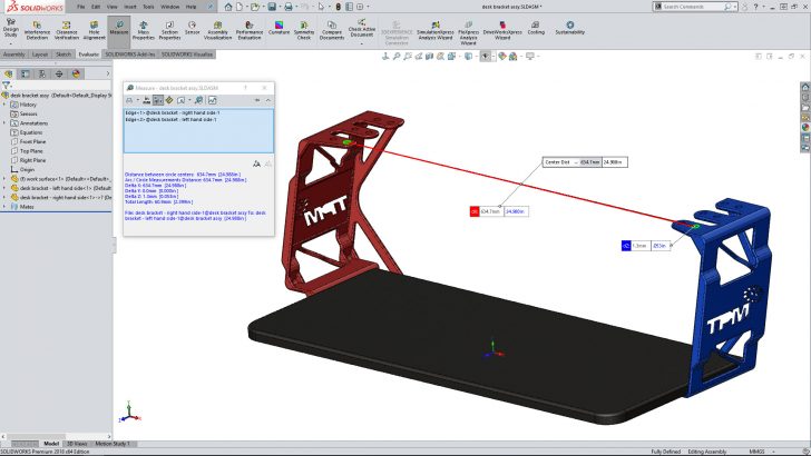 Custom Desk Bracket Design
