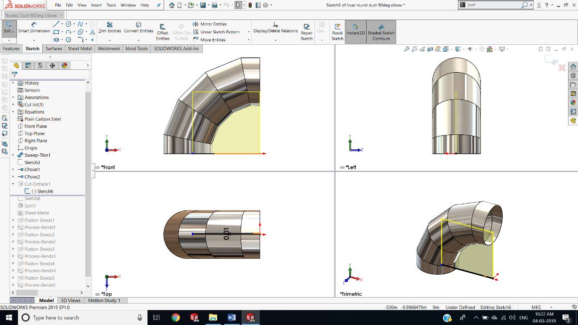 Sheetmetal Fabricators HVAC Industry through SOLIDWORKS Flatten Tool