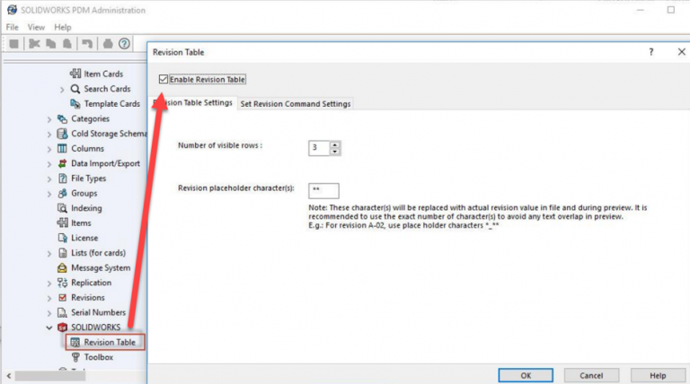 How to set up an automatically updated revision table