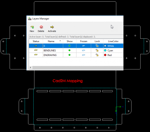 Creating a colour Layered DXF/DWG export – SW Map File