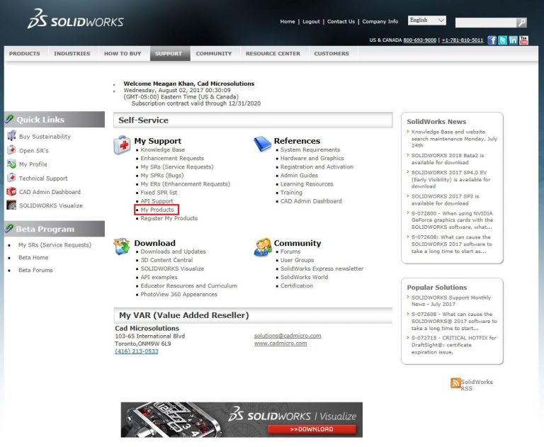 How to Activate Your Free SOLIDWORKS Visualize Standard License