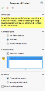SOLIDWORKS Simulation: An Explanation of the Global Contact Option