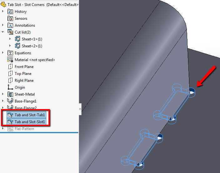 What's New in SOLIDWORKS 2019: Sheet Metal - Slot Corners