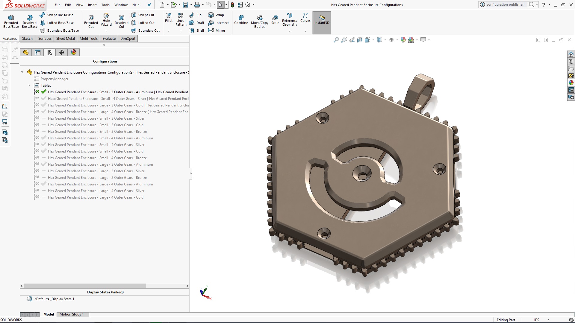 Hex Gear Pendant Part 1