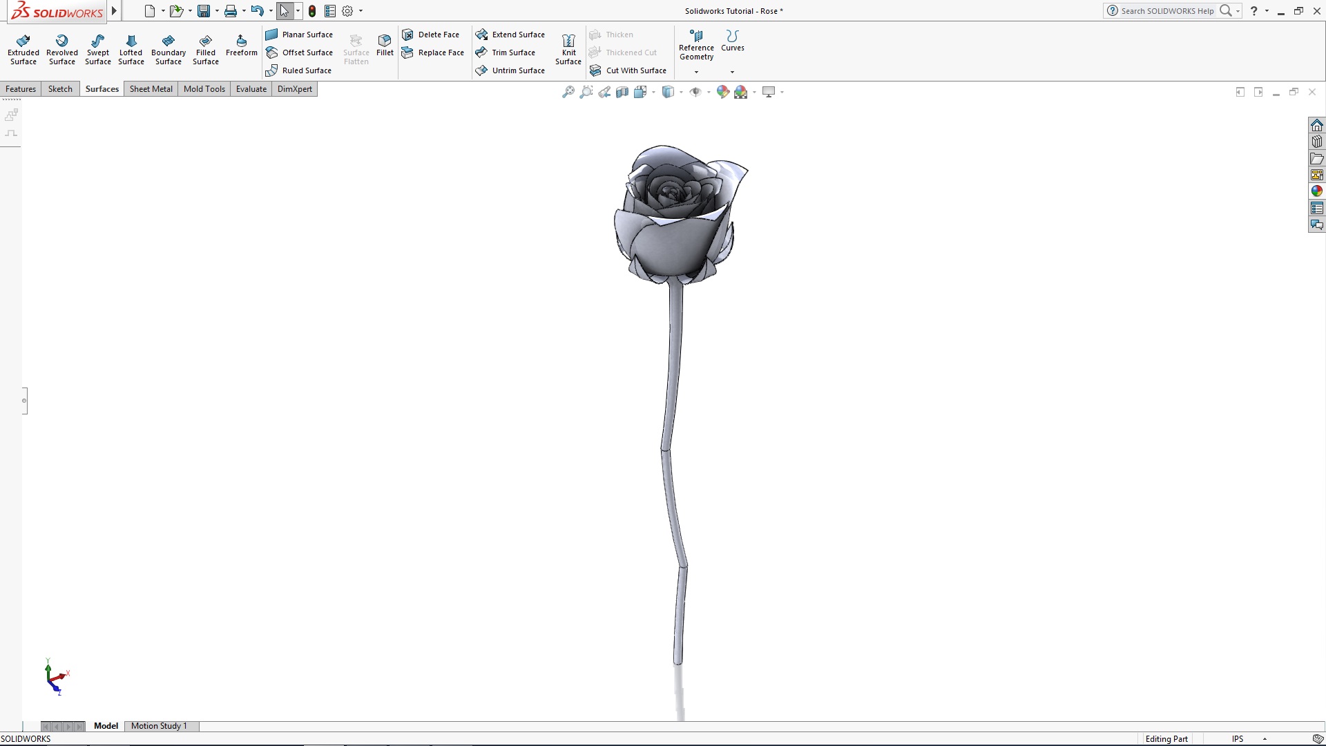 SOLIDWORKS Rose Tutorial - Part 3