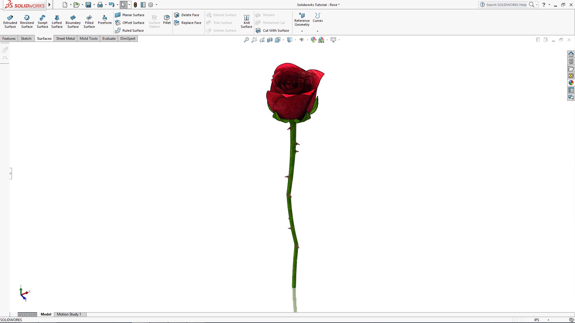 SOLIDWORKS Rose Tutorial - Part 4
