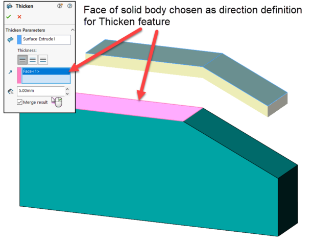 New Addition to Thicken Command in SOLIDWORKS 2020: Defining Thicken ...