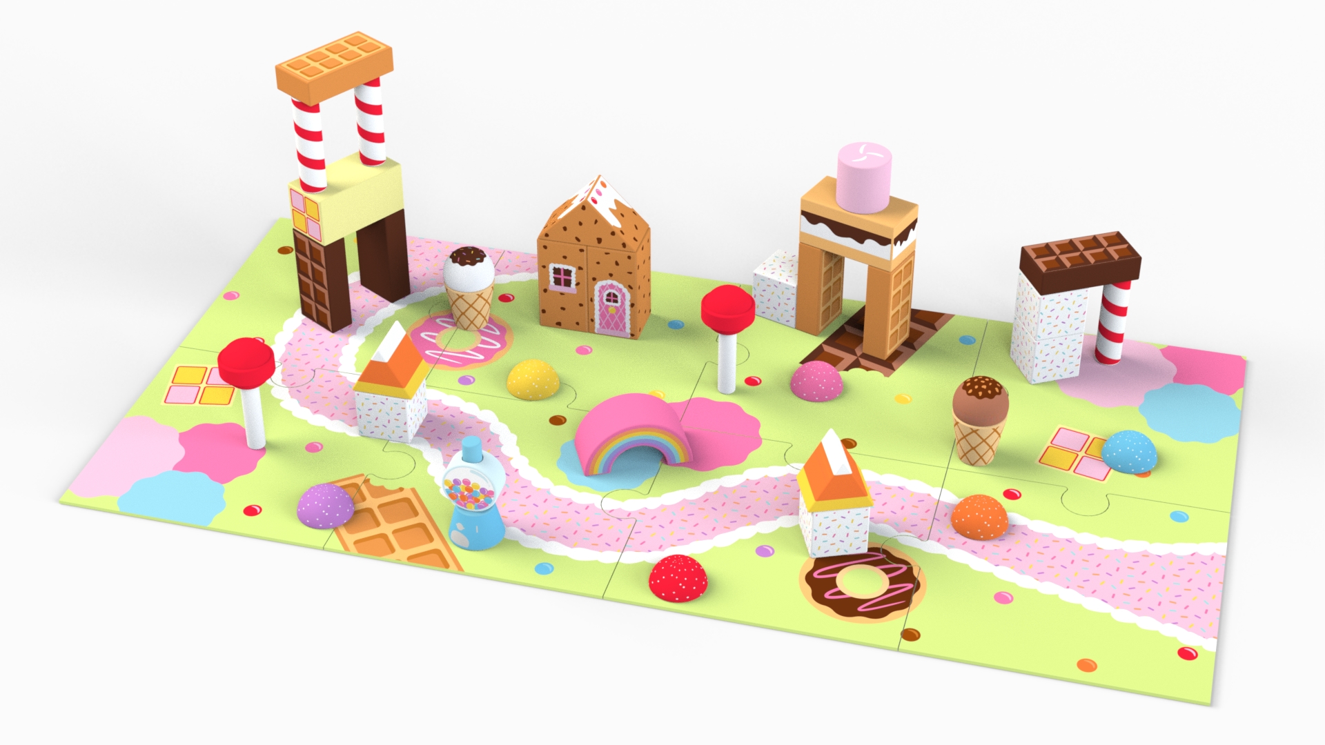 Candy Land Building Blocks Set Tutorial - Part 2