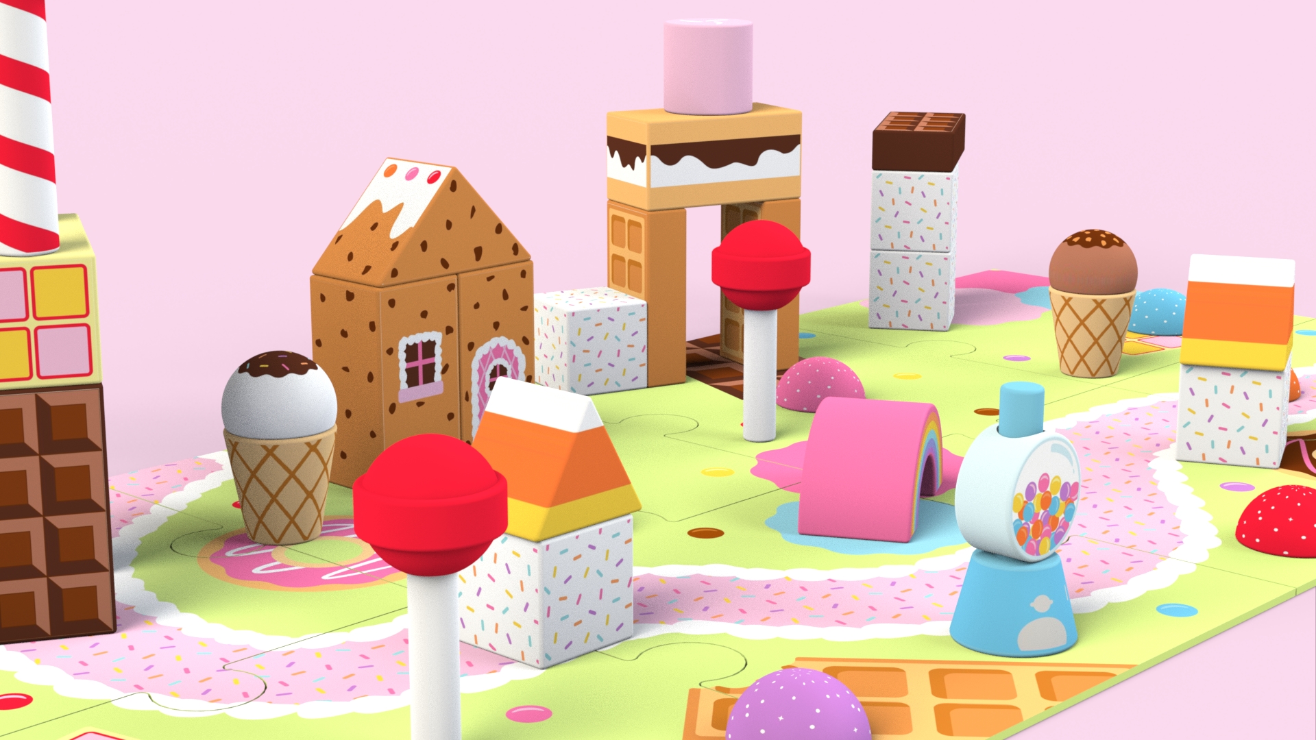 Candy Land Building Blocks Set Tutorial - Part 1