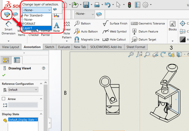 Red, or Black? Easily Change Component Colors in SOLIDWORKS' Drawing View