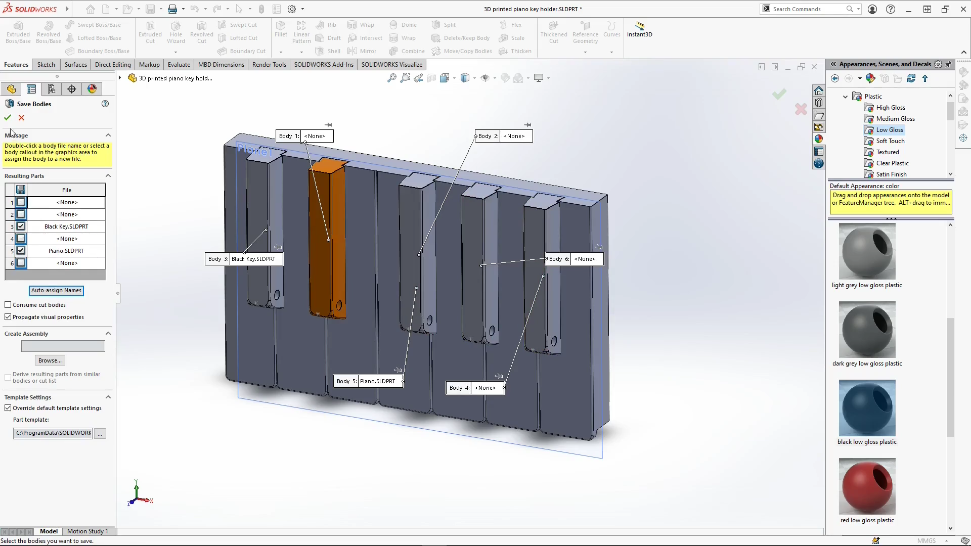3D Printed Piano Keyring Holder - SOLIDWORKS Tutorial Part 2