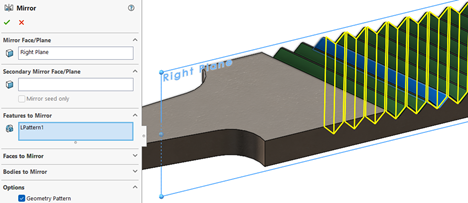 Creating Knurling Features using SOLIDWORKS