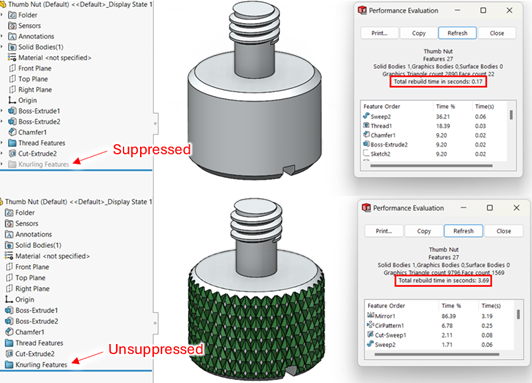 Creating Knurling Features using SOLIDWORKS