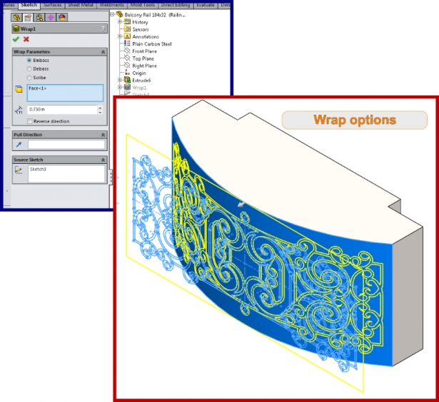 Best selection of sketch projection tools in SOLIDWORKS