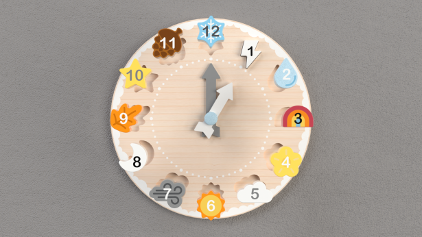 Wooden Toy Clock Motion Study Animation: SOLIDWORKS Tutorial