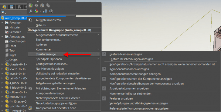 Anwendertipps zum Feature-Manager in SOLIDWORKS