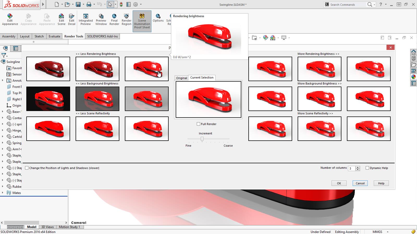 SOLIDWORKs 2016: PhotoView 360-Probeabzüge