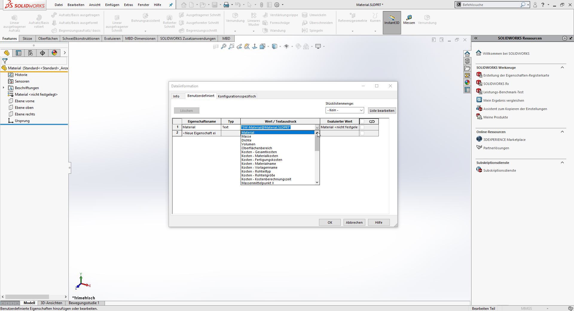 Technik-Tipp! SOLIDWORKS Stückliste erweitern