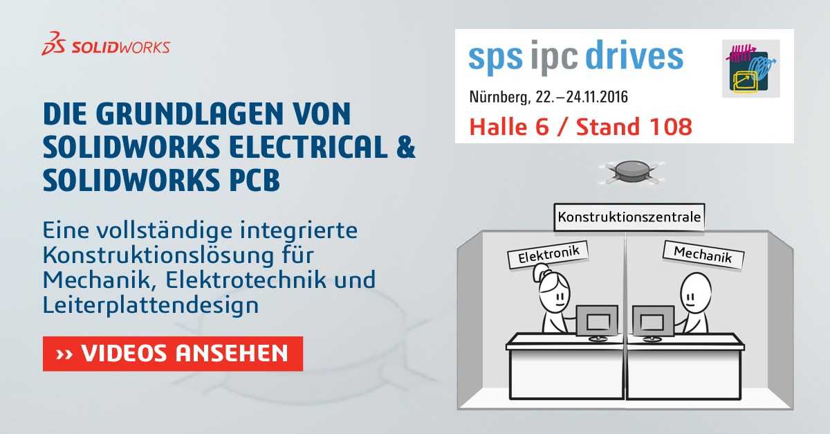 SOLIDWORKS Electrical & PCB auf der SPS IPC Drives 2016