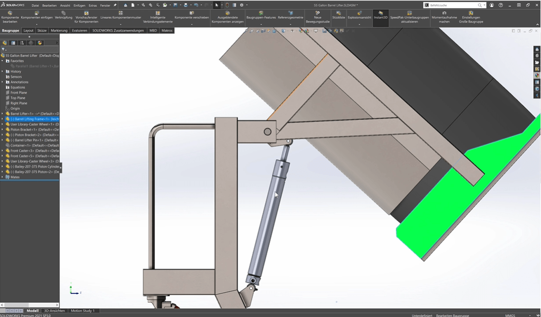 Video-Tutorial: Motorkraft mit SOLIDWORKS Motion auslegen