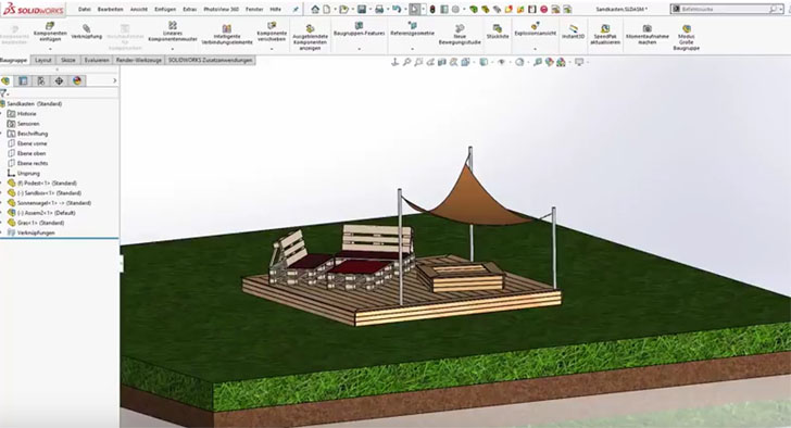 Erstellen einer Sonnenverfügbarkeitsstudie in SOLIDWORKS - Video Tipp